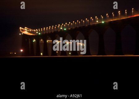 Confederation Bridge at night, Borden Carleton, Prince Edward Island ...