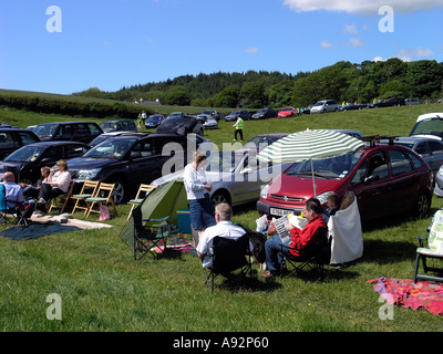 Car park at Cartmel Races Stock Photo - Alamy