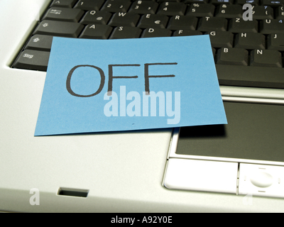 Memo note on notebook, piss off Stock Photo - Alamy