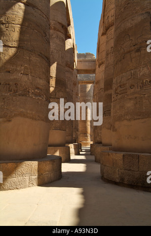 Large columns at the great Hypostyle hall at Karnak Stock Photo - Alamy