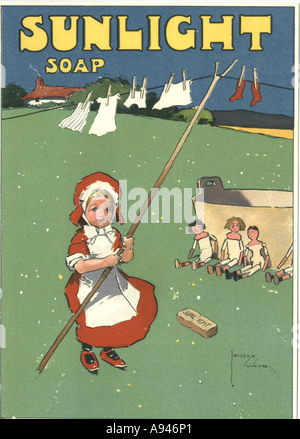 A Victorian advertisement for Sunlight Soap Stock Photo - Alamy