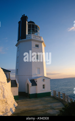 St Anthony Lighthouse at the entrance to Falmouth Harbour, Cornwall ...