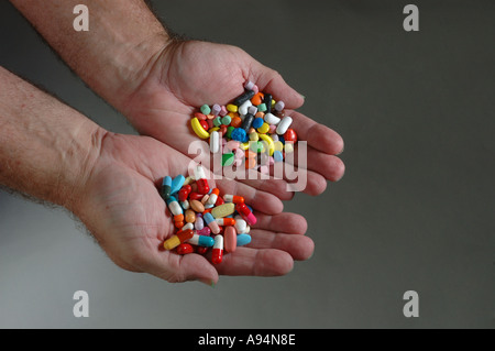 comparison between candy and drugs held in two 2 male hands dsca 3182 ...