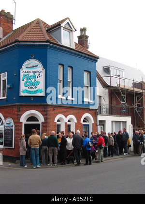 Fish and Chip Shop Long Queue at the Seaside Margate Kent Stock Photo ...