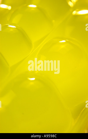 wobbling yellow jelly Jello Stock Photo - Alamy
