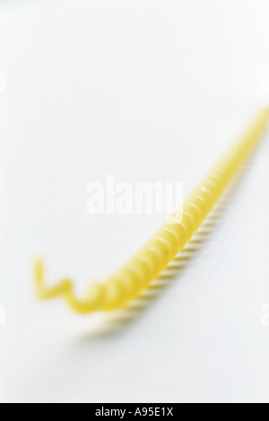 A selective focus shot of Italian Fusilli pasta in a white plate Stock ...