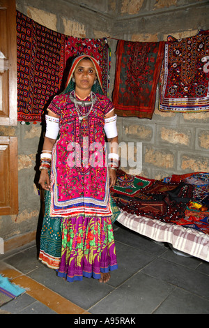 Harijan Tribe Artisan inside hut at Hiralaxmi Memorial Craft Park ...