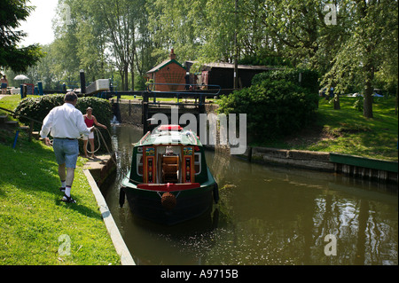 narrowboat at papermill lock little baddow chelmsford essex Stock Photo ...