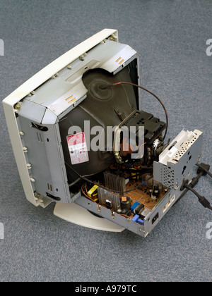 Cathode Ray Tube in Computer Monitor Stock Photo - Alamy