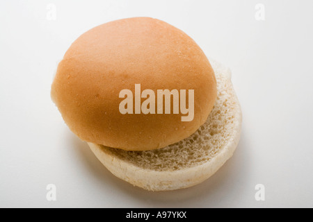 A hamburger bun split FoodCollection Stock Photo - Alamy
