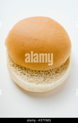 A hamburger bun split FoodCollection Stock Photo - Alamy