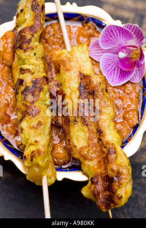 Saté with peanut sauce Thailand FoodCollection Stock Photo - Alamy