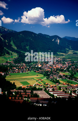 view from above, overview, view from Laber Mountain, town of ...