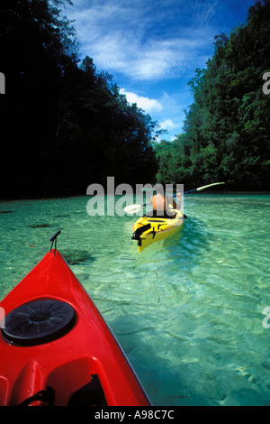 Kayaking Rock Islands Palau Micronesia Stock Photo - Alamy