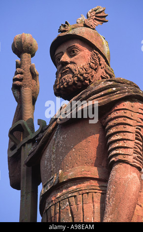 The Wallace Monument or statue at Dryburgh in the Scottish Borders - a ...
