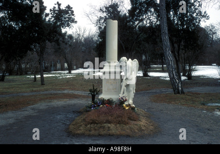 Wolfgang Amadeus Mozart's grave in St. Marx Cemetery in Vienna Stock ...