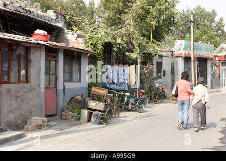 Hutong Lane Hutongs are traditonal courtyard homes Beijing China Stock ...
