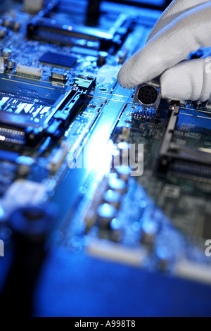 Manual Hand placed Components Printed Circuit Board Manufacturing view ...