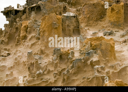 Limestone erosion at Bridgewater Bay, The Great Ocean Road Stock Photo ...