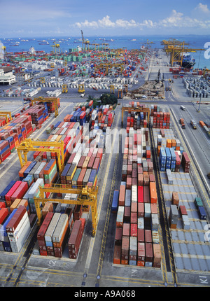 Shipping containers on dock at harbor, Nuuk, Greenland Stock Photo - Alamy