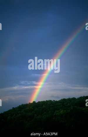 RAINBOW OVER LAND Stock Photo - Alamy