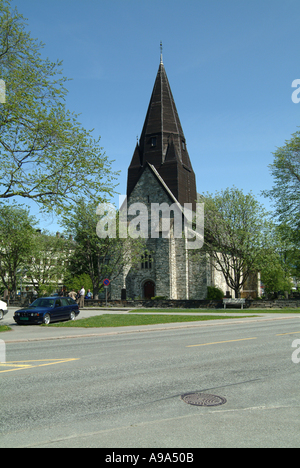 Voss Church and Town Centre Stock Photo - Alamy