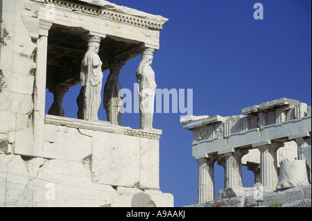 PORCH OF THE MAIDENS ERECHTHIUM ACROPOLIS RUINS ATHENS GREECE Stock ...
