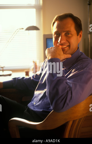 1998 HISTORICAL MAN WORKING FROM HOME IN HOME OFFICE Stock Photo - Alamy