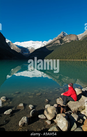 Glacier at North Peak of Mount Victoria and Snowy Canadian Rockies ...
