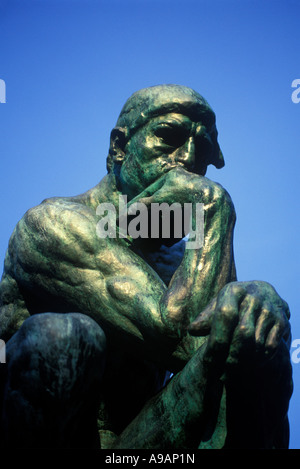 Bronze The Thinking Man Thinker Statue Outside The National Museum of ...