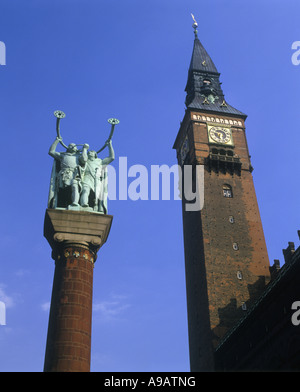 LUR BLOWER AND CITY HALL BELFRY COPENHAGEN DENMARK Stock Photo - Alamy