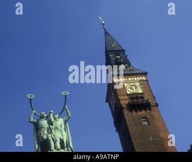 LUR BLOWER AND CITY HALL BELFRY COPENHAGEN DENMARK Stock Photo - Alamy
