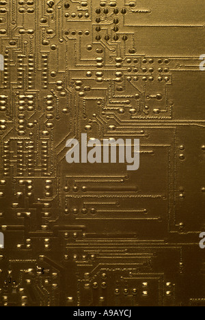 golden circuit board Stock Photo - Alamy
