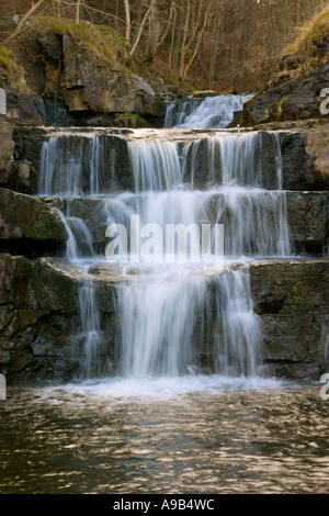 Waterfall at Bowlees, Teesdale, UK Stock Photo - Alamy