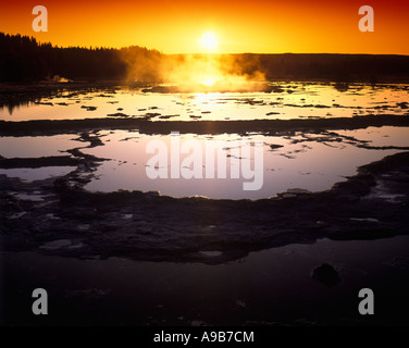 Great Fountain Geyser, Yellowstone National Park, Wyoming USA Stock ...