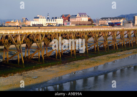 Fishing port of Le Treport at the mouth of the River Bresle Seine ...