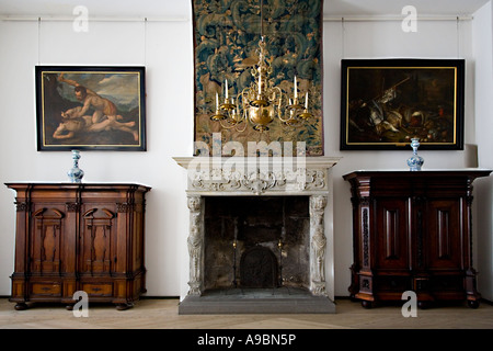 The interior of the renaissance Kronborg Castle in Helsingor, Denmark ...