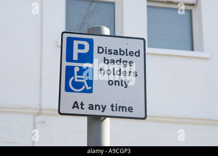 Traffic sign indicating parking bays for disabled drivers Stock Photo ...