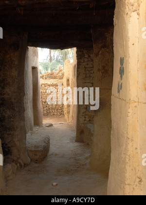 Mud house, old town, Bahariya Oasis, Libyan Desert, mud brick ...