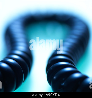 Telephone Curly Cable with Connector Stock Photo - Alamy