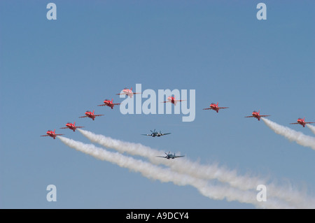 Red Arrows & Spitfires at RIAT Stock Photo - Alamy