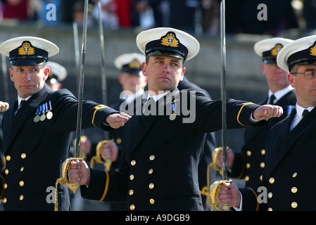 Royal Naval officers passing out parade at Britannia Naval College in ...