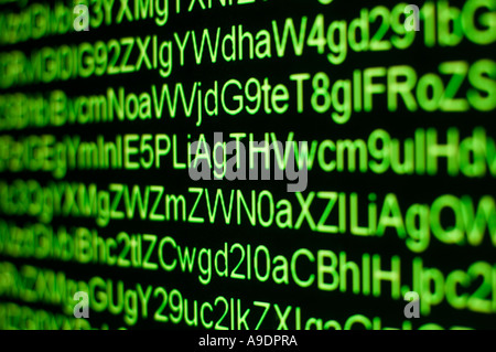 hacker computer secret code displayed monitor Stock Photo - Alamy