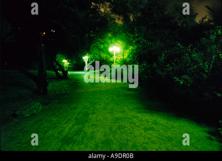 Dangerous empty park late at night Stock Photo - Alamy