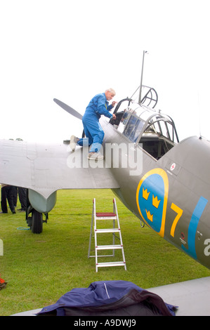 SAAB B17A Swedish Air Force dive bomber aircraft Stock Photo - Alamy