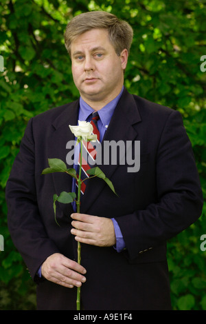 Michael Lind American journalist and historian pictured at Hay Festival ...
