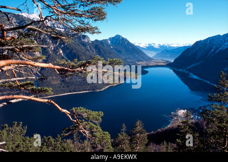 Achen Lake and Karwendel mountains, Tyrol, Austria Stock Photo ...
