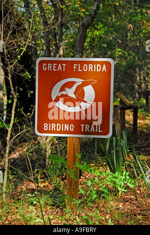 Sign Great Florida birding trail Stock Photo - Alamy