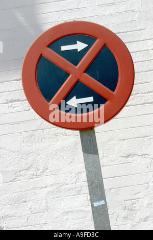 No Parking Either Side traffic sign Stock Photo - Alamy