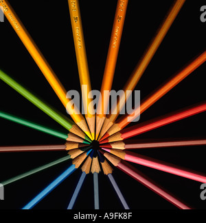 crayon, radiating, crayons Stock Photo - Alamy